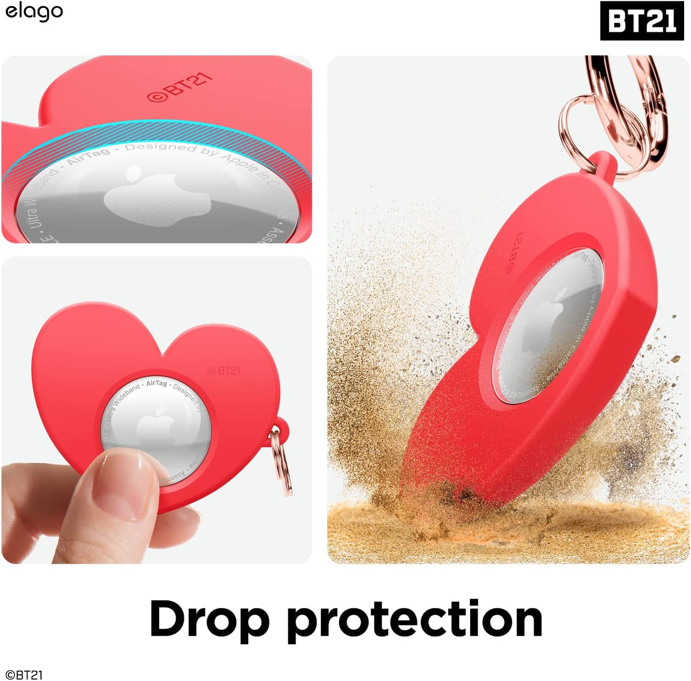 Elago BT21 AirTag Case with Keychain - Cult of Mac Store