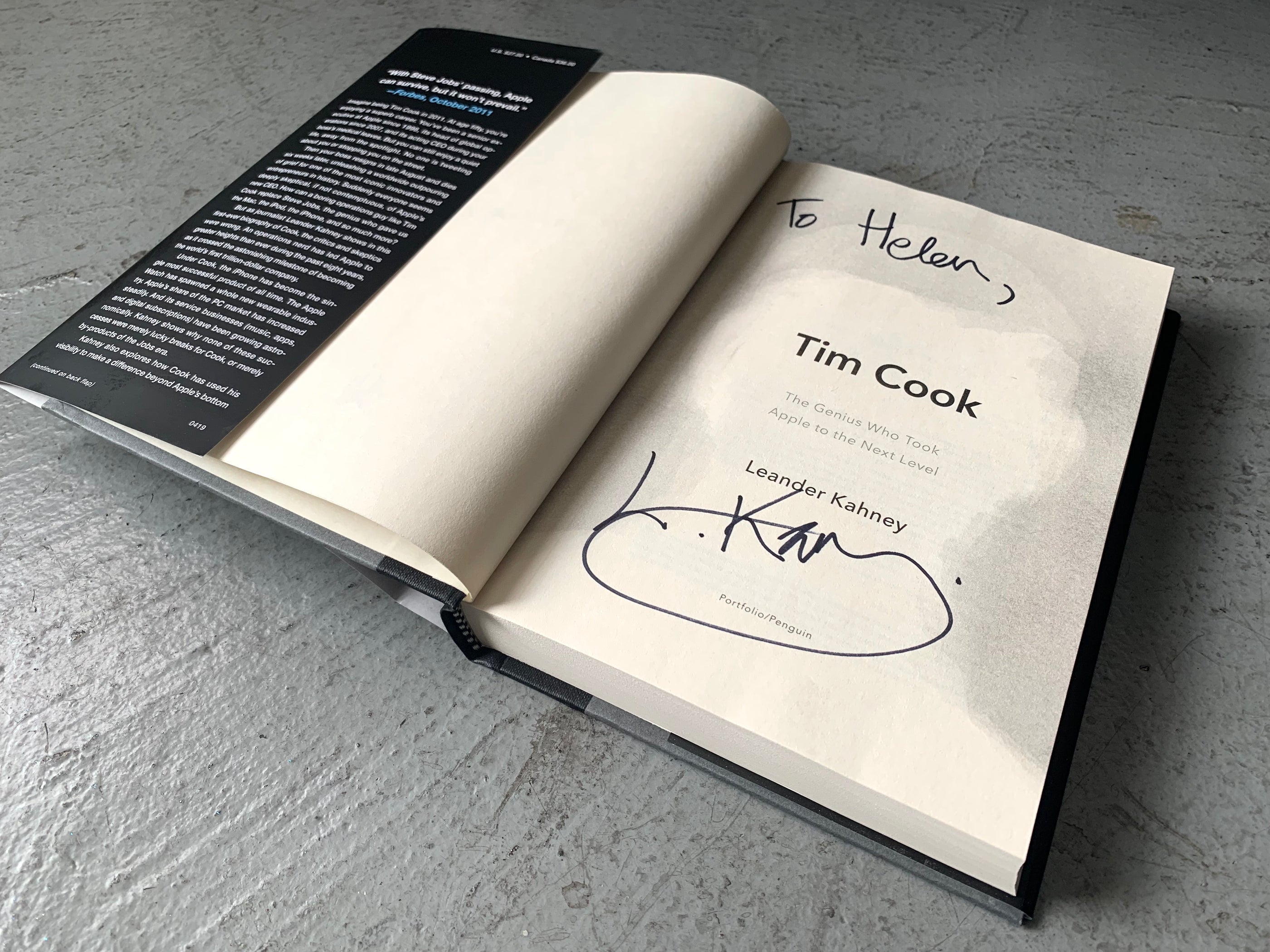 Signed copy of Tim Cook: The Genius Who Took Apple to the Next Level ...